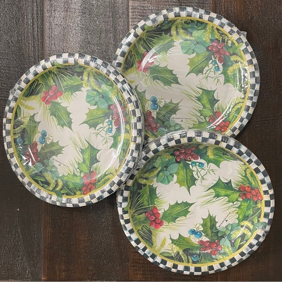 MacKenzie-Childs | Kitchen | Mackenziechilds Holly Berry Dessert Plates ...